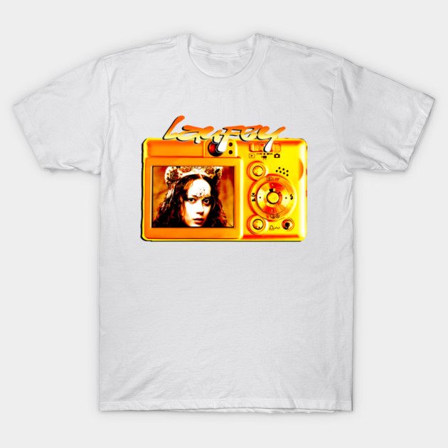 Orange And Cream Gradient Camera - Laufey - T-Shirt | TeePublic