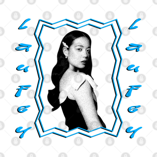 Zig Zag Frame Blue Singer - Laufey - T-Shirt | TeePublic