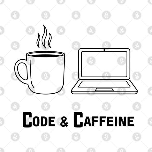 Code & Caffeine Coffe - Minimalist - T-Shirt | TeePublic
