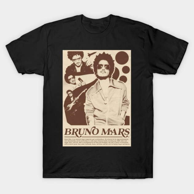 Bruno Mars Vintage Style - Bruno Mars - T-Shirt | TeePublic