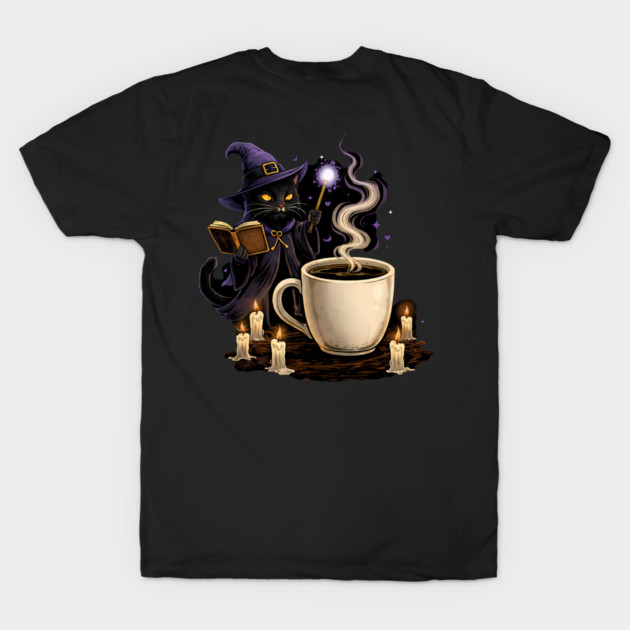 Wizard Cat Coffee Monday Ritual Tee — Magic & Caffeine Vibes - Cat ...