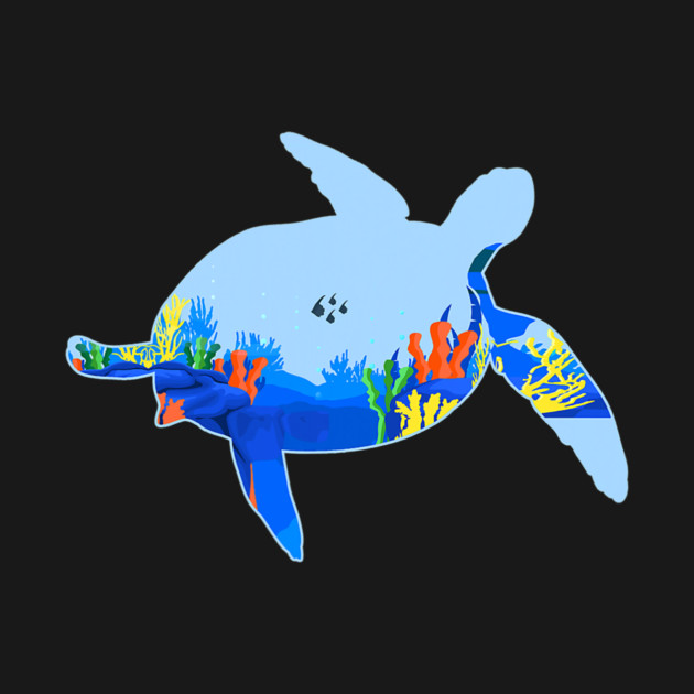 Turtle Pet Print Landscape Save The Sea - Turtle - T-Shirt | TeePublic