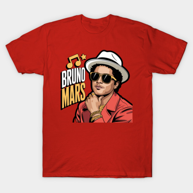 Bruno Mars vector style - Bruno Mars - T-Shirt | TeePublic