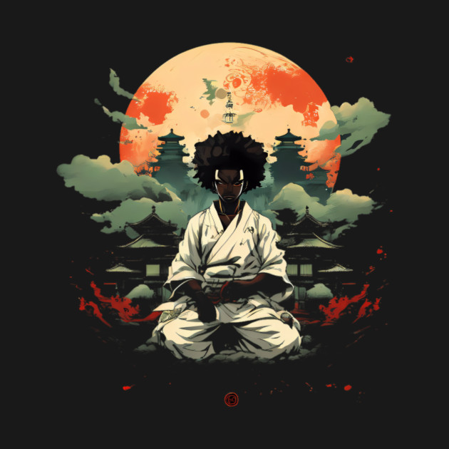 Afro Japan Vintage Samurai Anime Manga - Afro Samurai - T-Shirt | TeePublic
