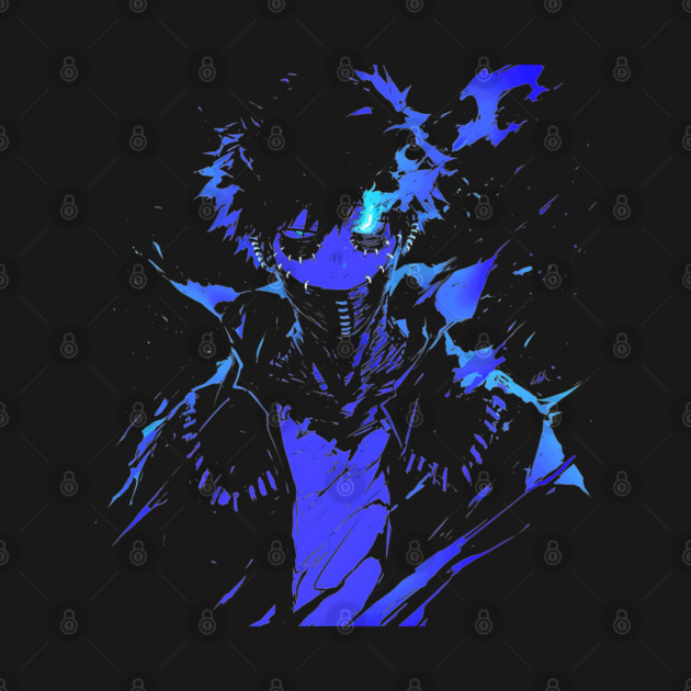 Dabi Fan Art Blue Flame Impact - Dabi - T-Shirt | TeePublic