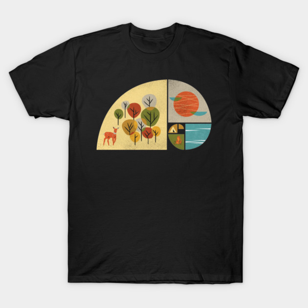 Fibonacci Nature - Camping - T-Shirt | TeePublic