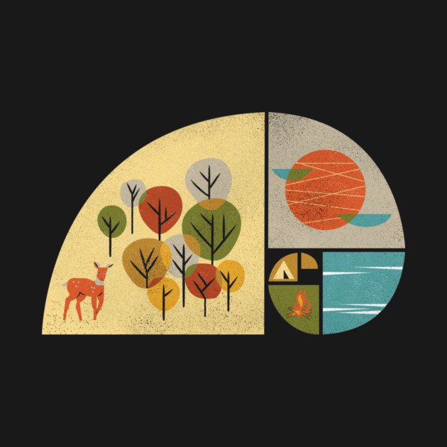 Fibonacci Nature - Camping - T-Shirt | TeePublic
