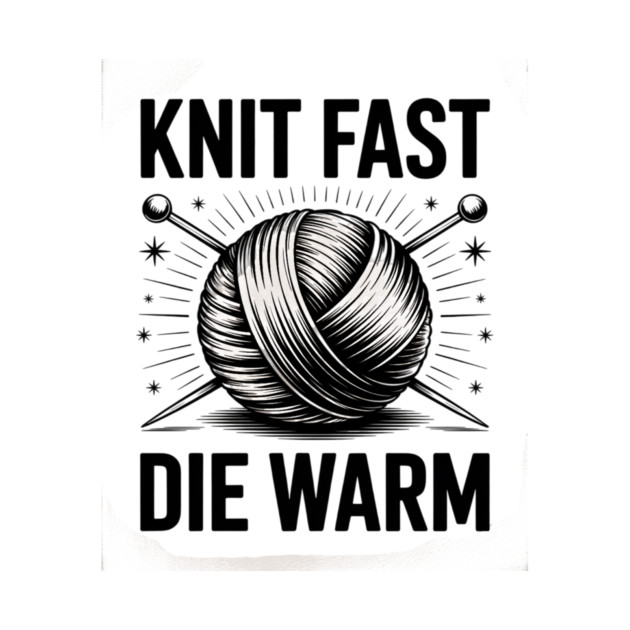 Knit Fast Die Warm Yarn Knitting Lover Knitters - Knit Fast Die Warm ...