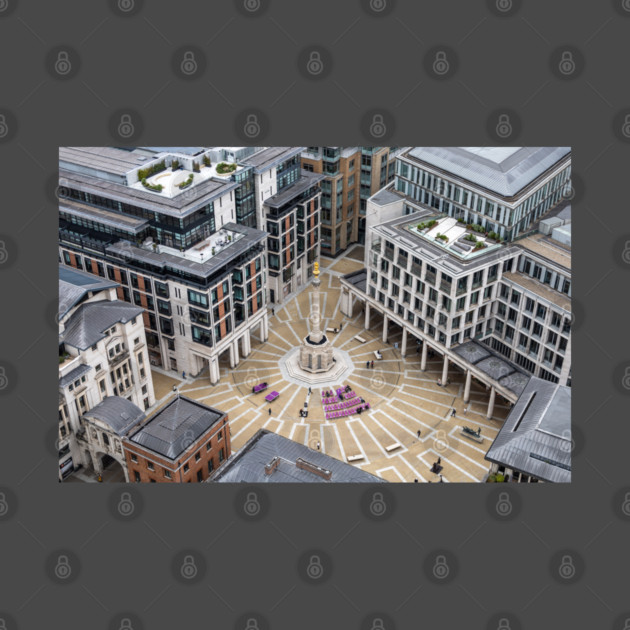 UK. England. London. Monument to the Great Fire of London. View from ...