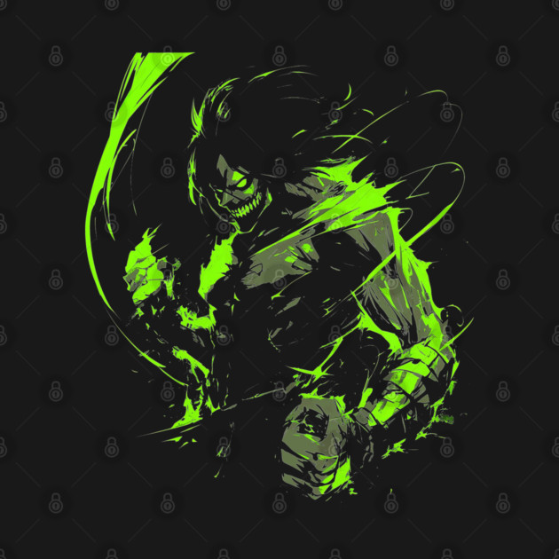 Eren Yeager Titan Form Graphic - Eren Yeager - T-Shirt | TeePublic