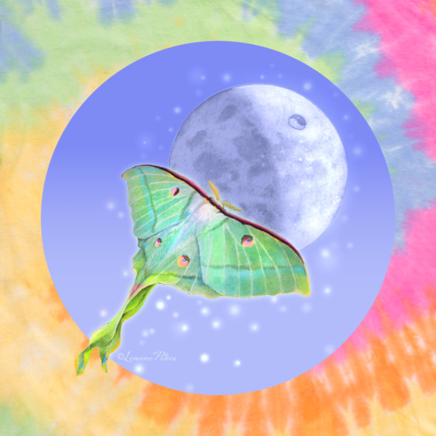 Luna Moth Moon - Luna Moth - T-Shirt | TeePublic