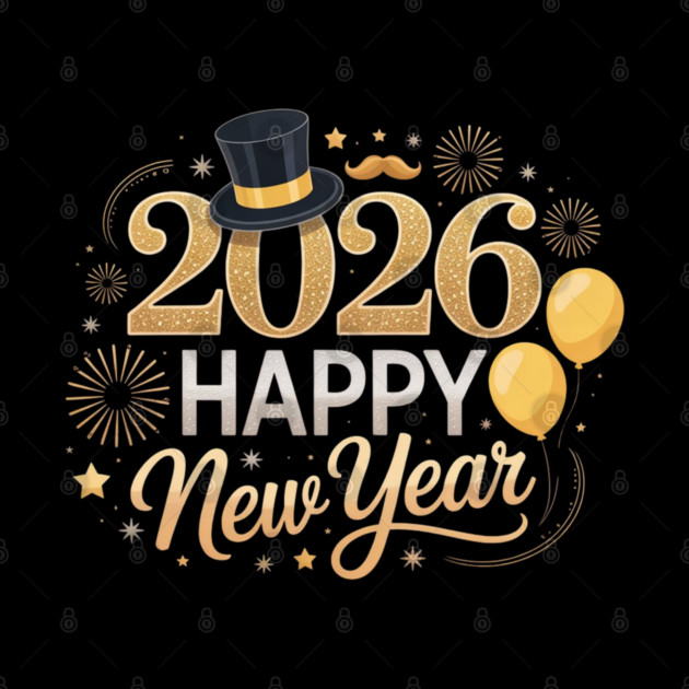 Happy New Year Party Supplies 2026 Family Matching Fireworks - Happy ...