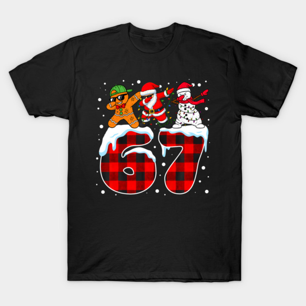 67 Six Seven Dabbing Santa - Funny Christmas Meme - T-Shirt | TeePublic