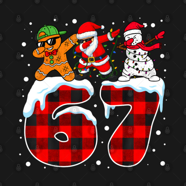 67 Six Seven Dabbing Santa - Funny Christmas Meme - T-Shirt | TeePublic
