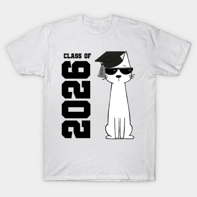 Cool Cat Graduate 2026 - Graduation - T-Shirt | TeePublic