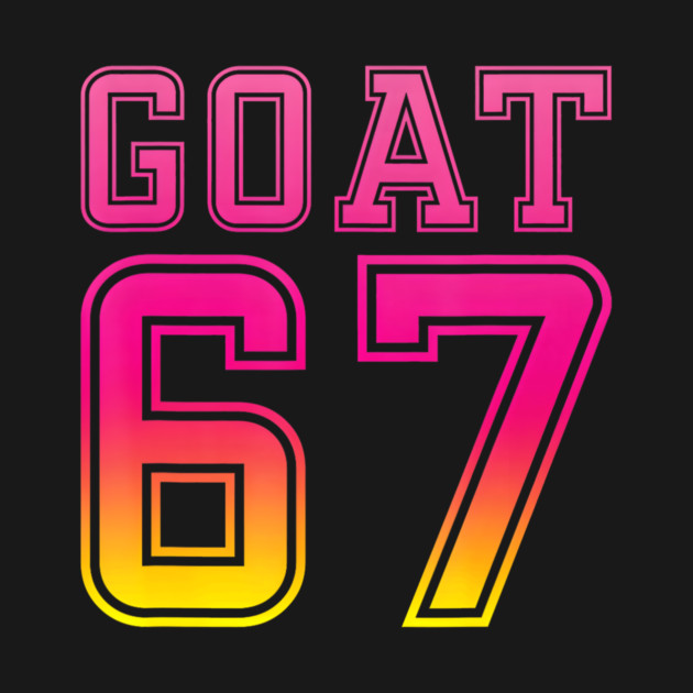 Six Seven 6 7 Ice-Cream Goat 67 Rizz - Funny Meme Goat - T-Shirt ...