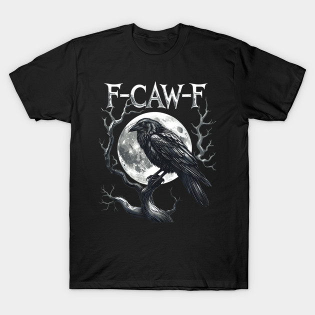 F-Caw-F Raven Moon Gothic Halloween Black Crow Bird - Raven Moon Gothic ...