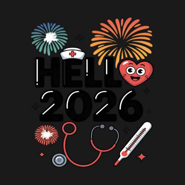 Hello 2026 Nurse Life Nursing New Year Eve Crew Fireworks - Hello 2026 ...