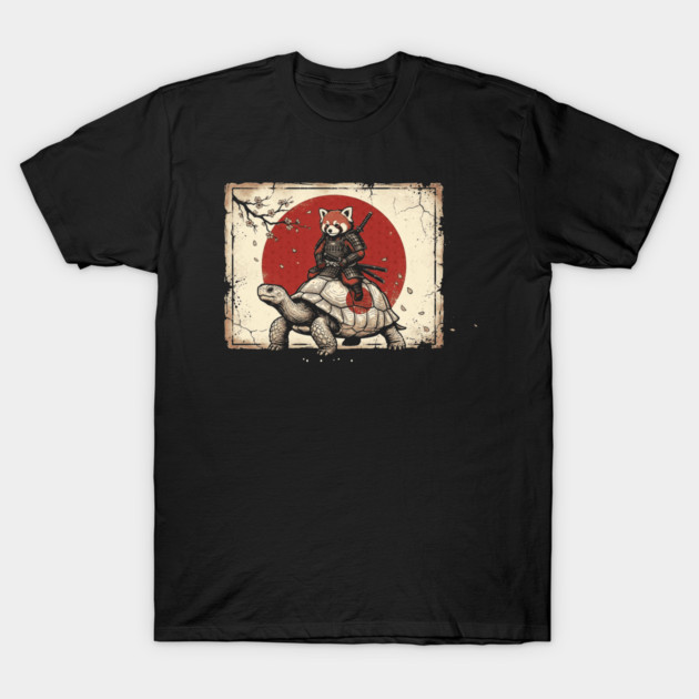 Red Panda Samurai Turtle Warrior Japanese Bushido Art Folklore - Red ...