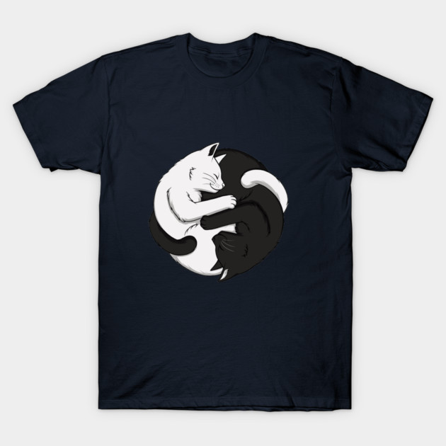 Yin Yang Cats – Balance of Light and Shadow - Yin Yang Cats - T-Shirt ...