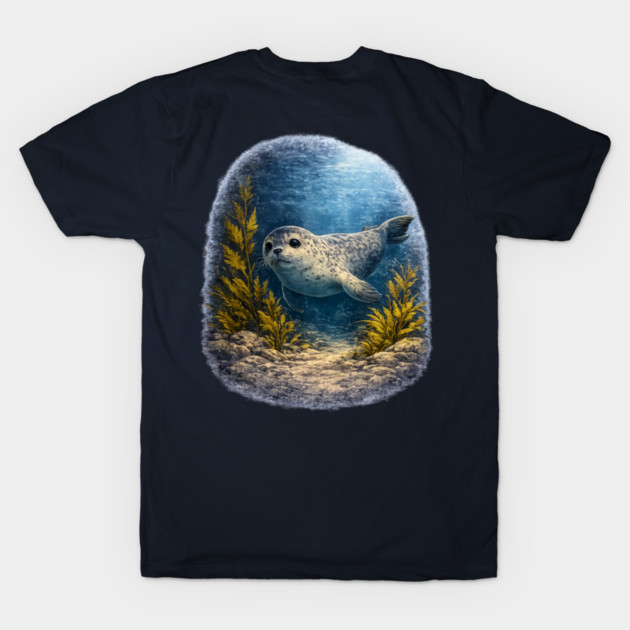 Baby Harbor Seal Marine Life - Seal - T-Shirt | TeePublic
