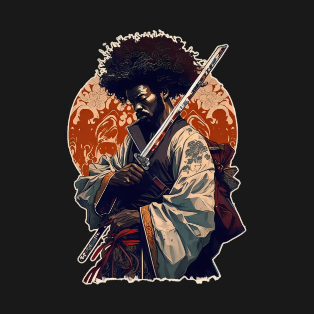 Manga Afro Anime Samurai Japan Vintage - Afro Samurai - T-Shirt | TeePublic