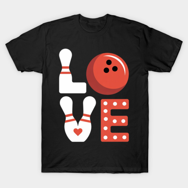 Love Bowling ball & pins group matching Valentine bowling - Love ...
