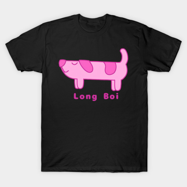 Bluey Long Dog Pink - Custom Dog Breed - T-Shirt | TeePublic
