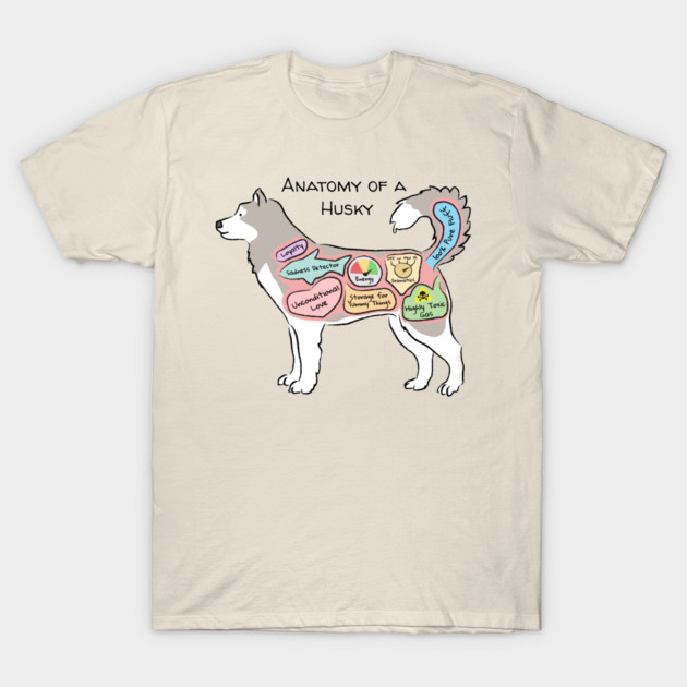 Anatomy of a Husky - Husky Dog - T-Shirt | TeePublic