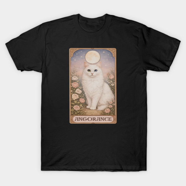 Angorance Tarot Card - Turkish Angora White Cat Art - Cat - T-Shirt ...