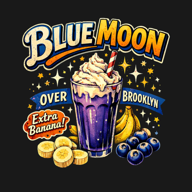 Blue Moon Over Brooklyn - Retro Banana Blueberry Milkshake - Milkshake ...