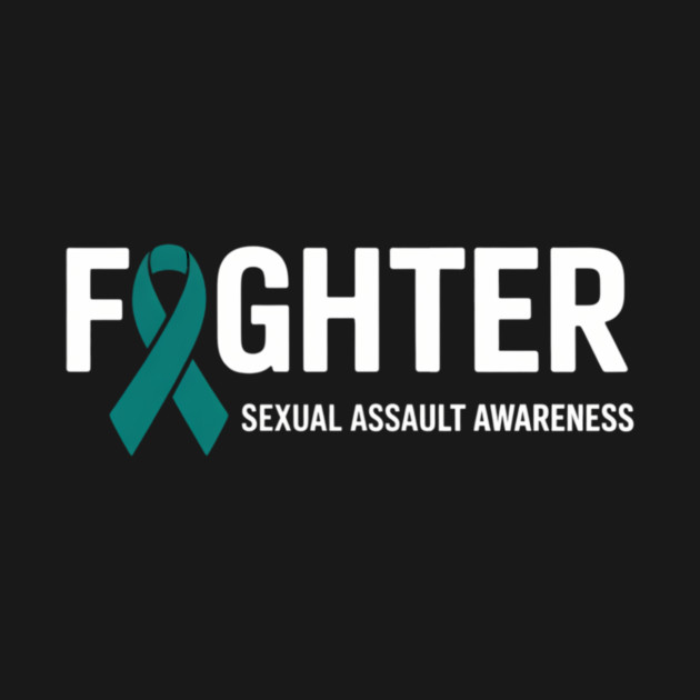 Fighter Survivor Sexual Assault Awareness Month Teal Ribbon - Fighter ...