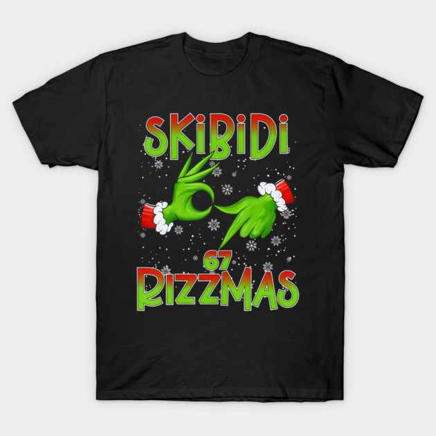 6 7 Skibidi Rizzmas 67 Gen Alpha Slang - Meme Xmas - T-Shirt | TeePublic
