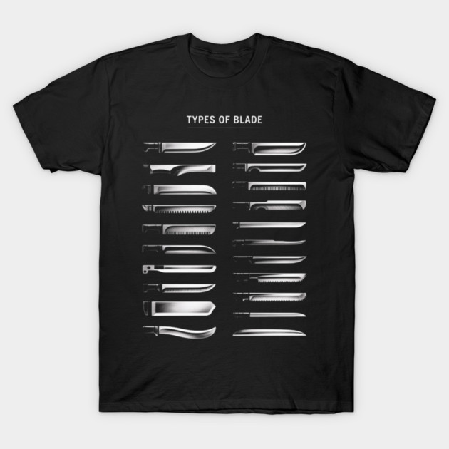 Types Of Knife Blades Knife Collector - Knife - T-Shirt | TeePublic