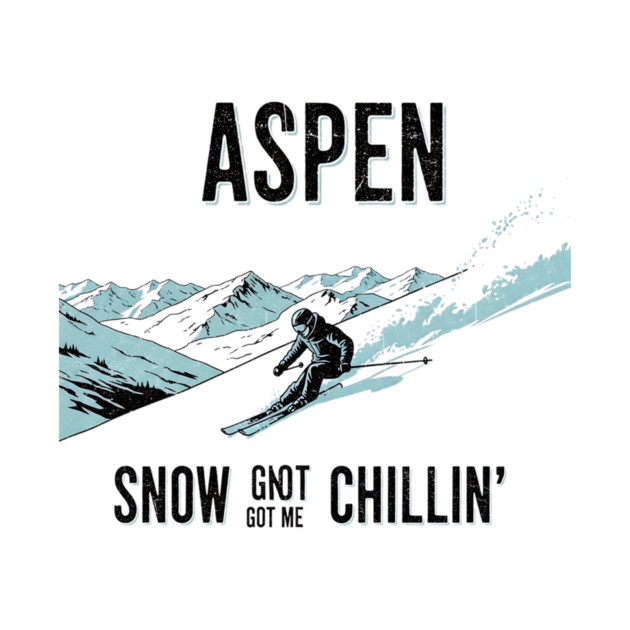 Mountain Ski Vibes Snow Chillin' Apparel - Skiing - T-Shirt | TeePublic