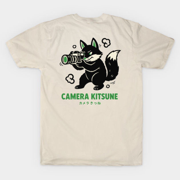 Camera Kitsune - A Cute Fox Taking A Picture - T-Shirt | TeePublic