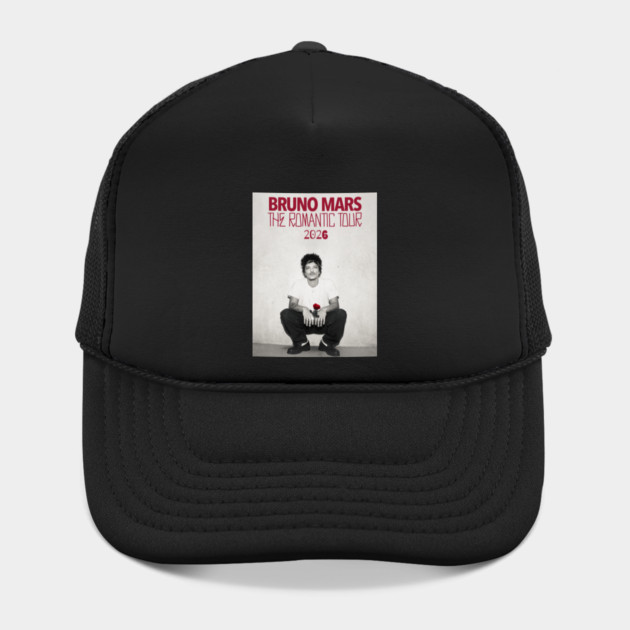 Bruno Mars Romantic Tour 2026 Minimal Poster - Bruno Mars - Hat | TeePublic