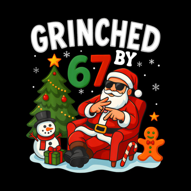 67 Six Seven Grinched By 6-7 Gen Alpha Slang - Meme Christmas - Socks ...