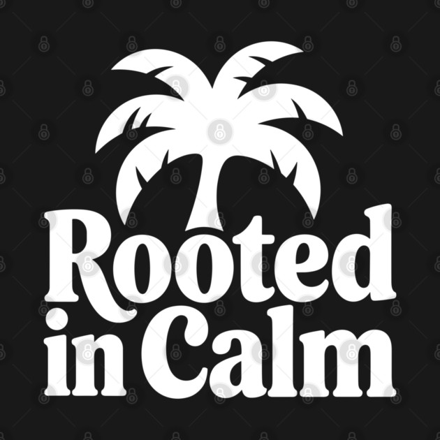 Rooted in Calm - Palm Tree - T-Shirt | TeePublic