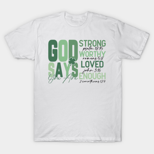 God Says You Are Catholic Christian Bible Verse Irish St Patrick's Day ...