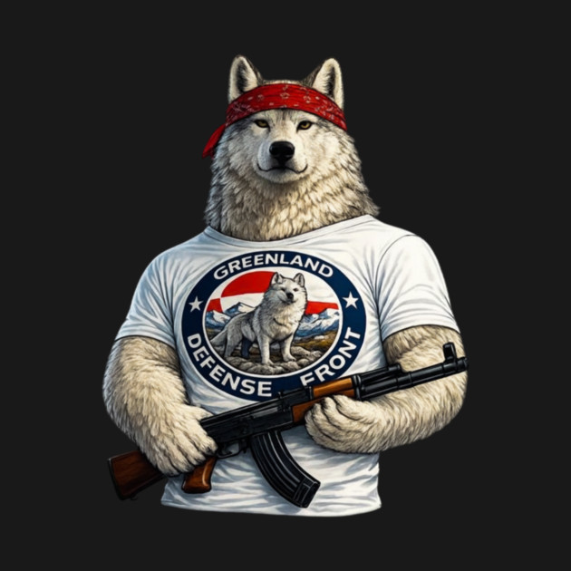 Greenland Defense Front Wolf - Greenland Defense Front Wolf - T-Shirt ...