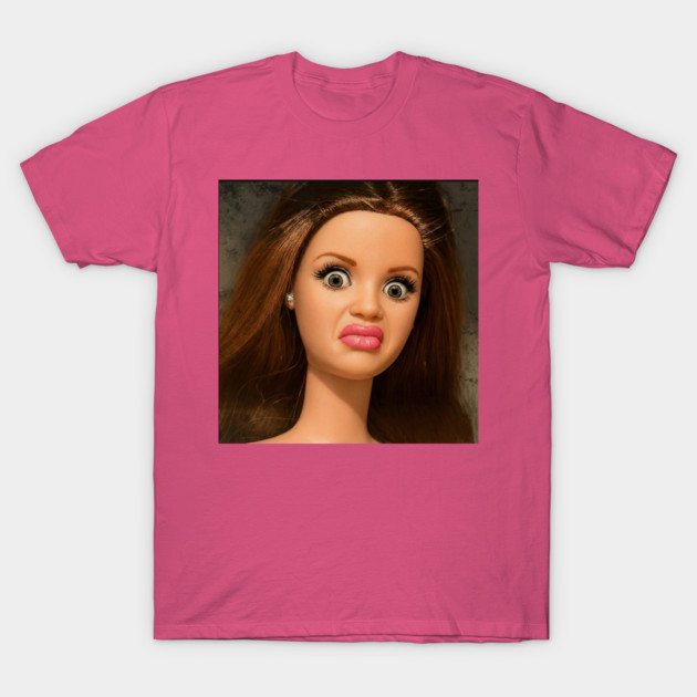 Disgusted Doll Face Meme - Barbie - T-Shirt | TeePublic