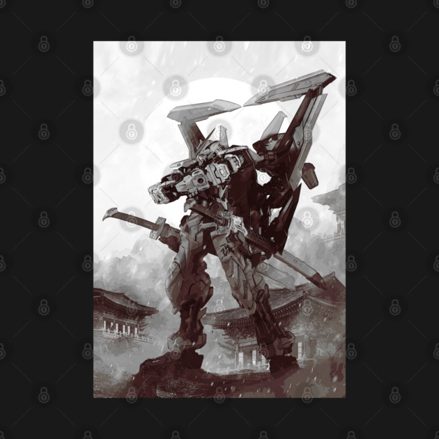 black white ink armor Astray Red Frame gundam samurai japan - Astray ...