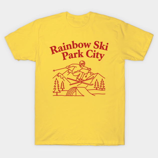 Rainbow Ski Park City Mascot Vintage Retro - Rainbow Ski Park City - T ...