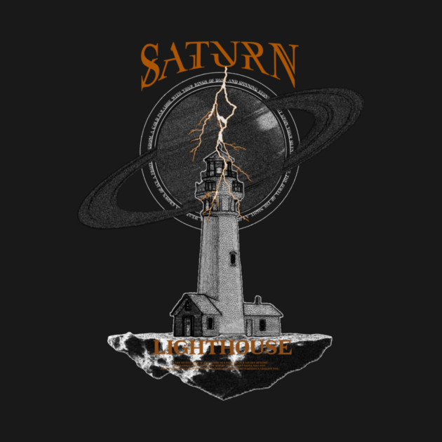 Saturn Lighthouse Cosmic Surrealism - Artworks - T-Shirt | TeePublic
