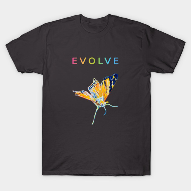 Evolve - Painted butterfly with text - Painted Butterfly With Text - T ...