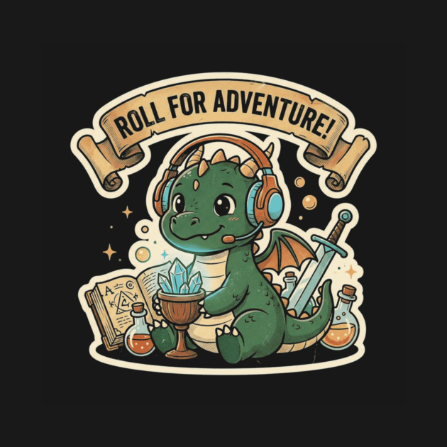 Dungeons and Dragons Gamer Dragon Roll for Adventure Fantasy Dice ...