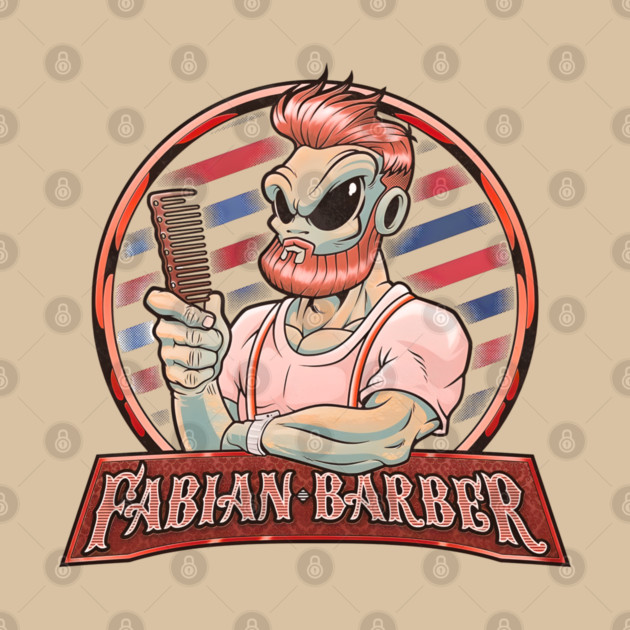 Fabian Barber Alien Hairstylist Red Color - Barber Shop - T-Shirt ...