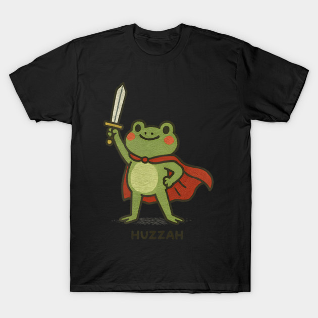Huzzah Frog Sword - Funny Frog Meme - T-Shirt | TeePublic