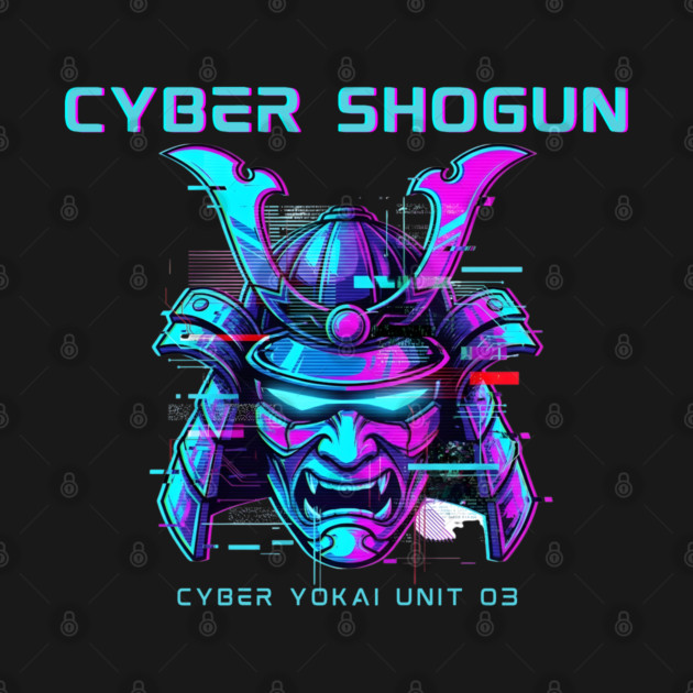 Cyber Shogun - Glitch Samurai Helmet Cyberpunk Unit 03 - Samurai - T ...